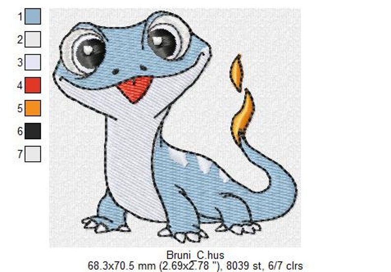 Bruni Fire Spirit - Machine Embroidery Design - Frozen2 Embroidery ...