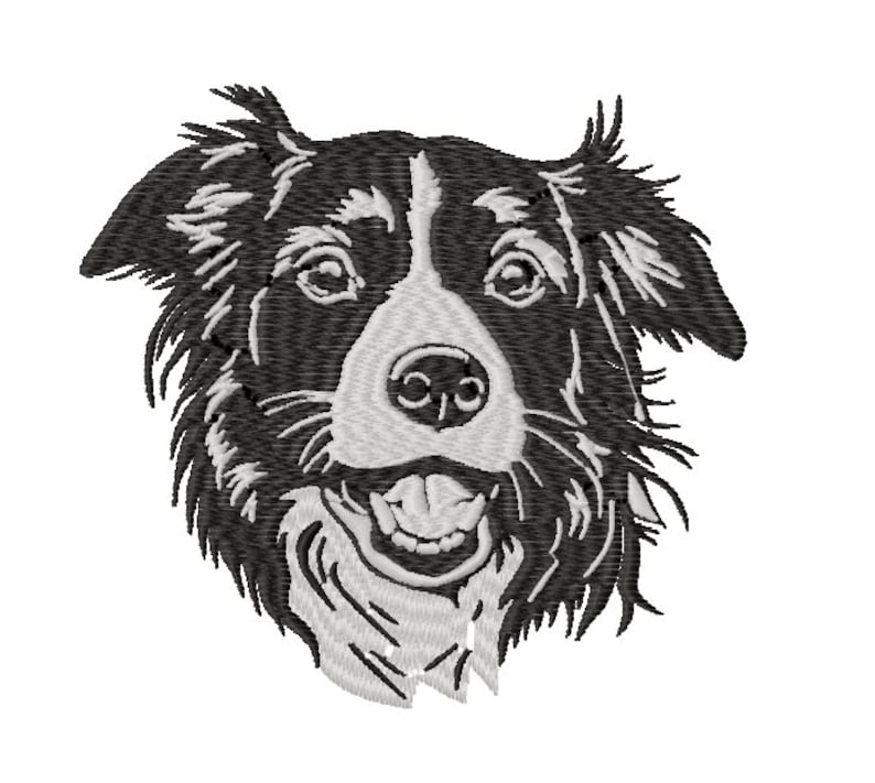 Border Collie machine Embroidery Design Dogs Embroidery - Etsy