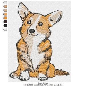 Welsh Corgi - Machine Embroidery Design - Puppy Dog Embroidery Designs ...