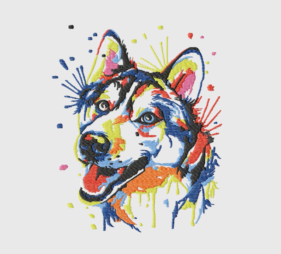 Husky Face - Machine Embroidery Design, Embroidery Designs , Embroidery ...