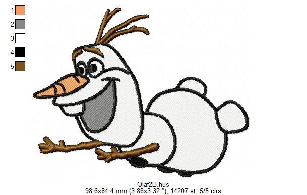 Olaf Frozen Snowman Embroidery Design 3 Embroidery Designs - Etsy