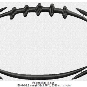 Football Outline- American Football Split Design for Your Name -machine ...