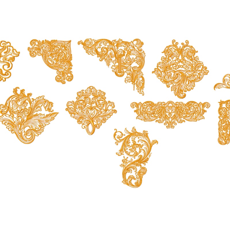 Corner Embroidery Designs - Etsy