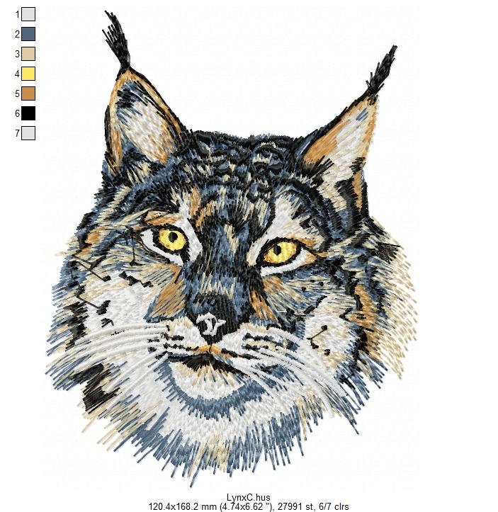 Lynx Machine Embroidery Design Embroidery Designs Machine - Etsy