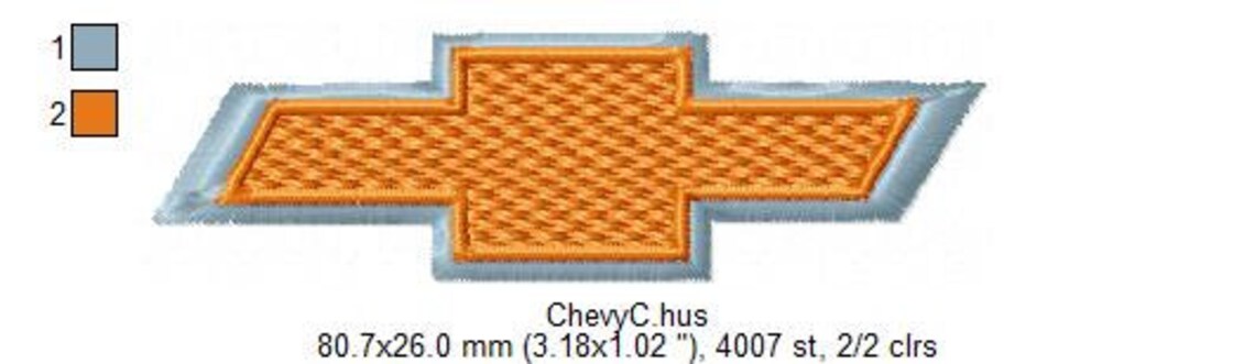 Chevy Emblem Machine Embroidery Design Embroidery Designs - Etsy