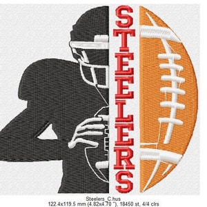 Steelers Football Half Player -machine Embroidery Design -american ...