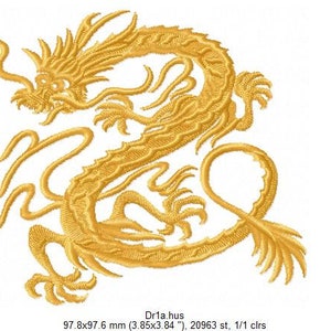 Dragon - Machine Embroidery Design- 3 Designs Pack - Chinese Dragon ...