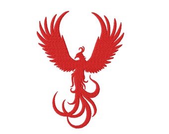 Phoenix Bird Embroidery - Etsy