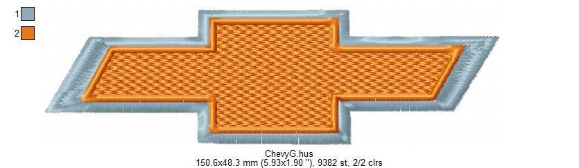 Chevy Emblem - Machine Embroidery Design, Embroidery Designs, Machine ...