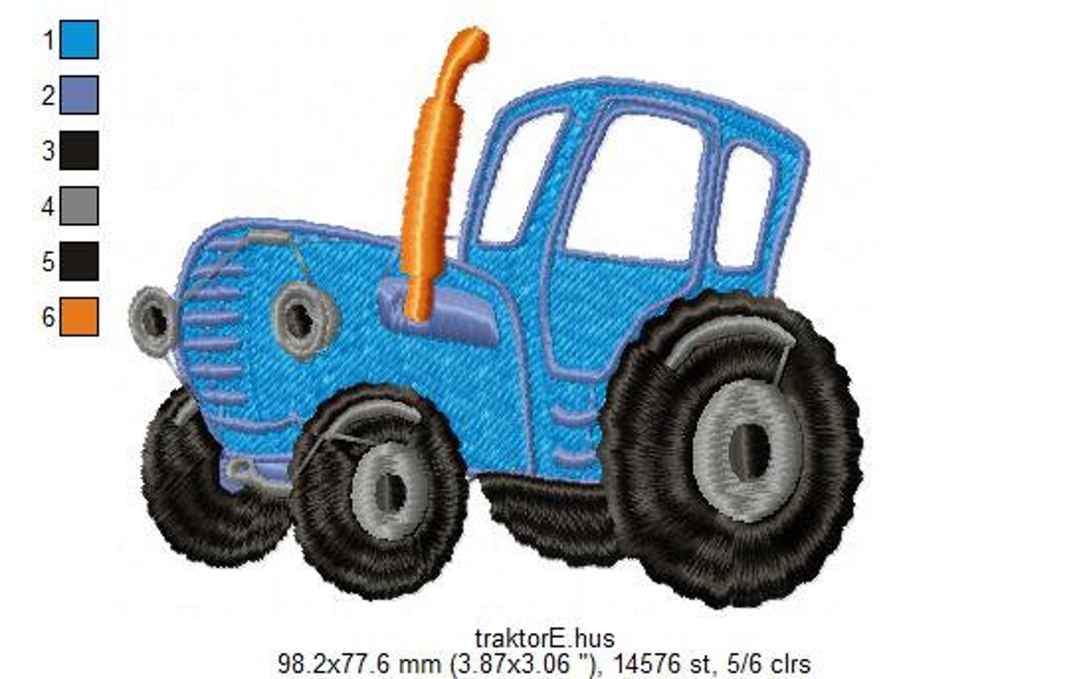 Tractor Machine Embroidery Design 5 Sizes Instant Download - Etsy