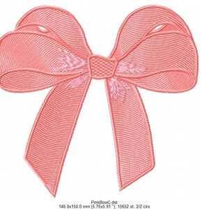 Bow - Machine Embroidery Design- Pink Bow Embroidery Designs- Machine ...