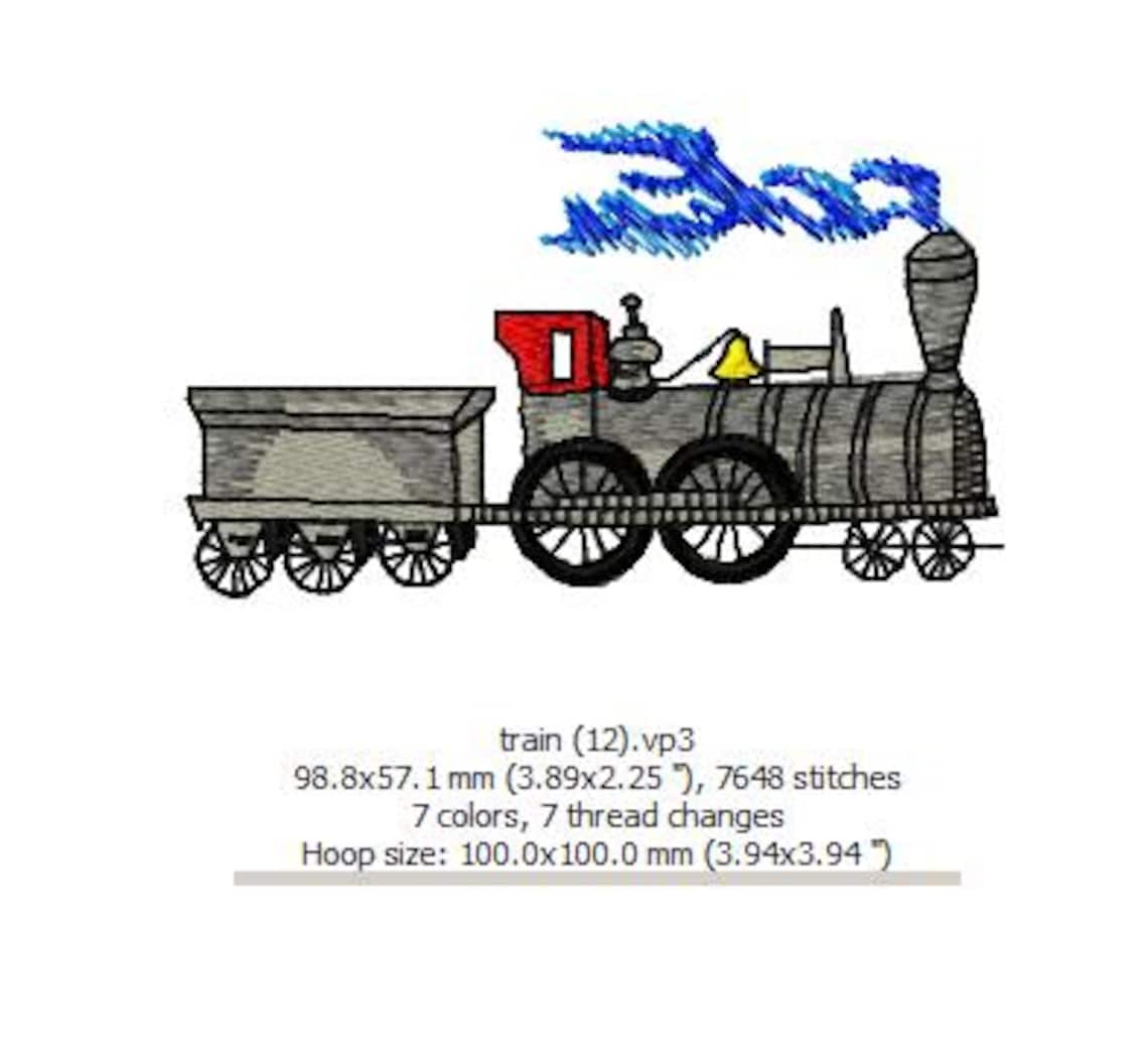 Trains- Machine Embroidery Design- 50 Designs Bundle- Retro and Modern ...