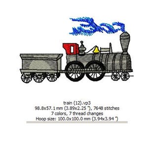 Trains- Machine Embroidery Design- 50 Designs Bundle- Retro and Modern ...