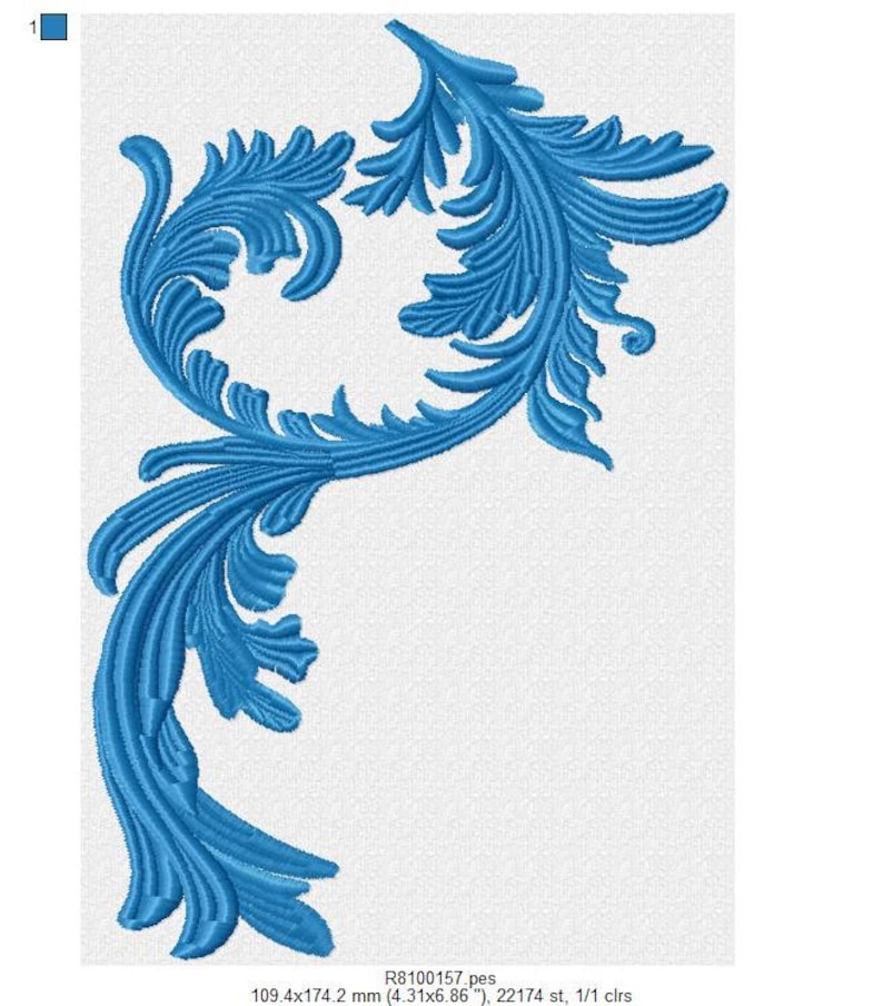 Ornamental Flourish Swirls Embroidery Design - 24 Designs Bundle ...