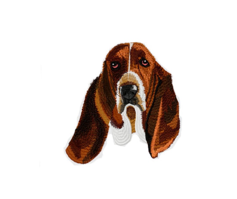 Basset Hound Portrait- Machine Embroidery Design - Puppy Embroidery ...