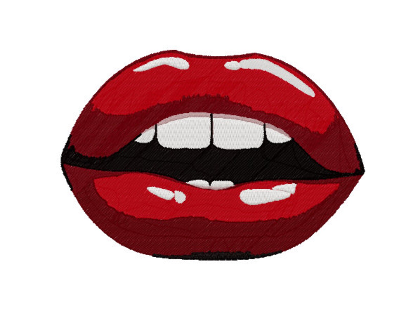 Funny Mouth Lips Machine Embroidery Design 9 Designs - Etsy
