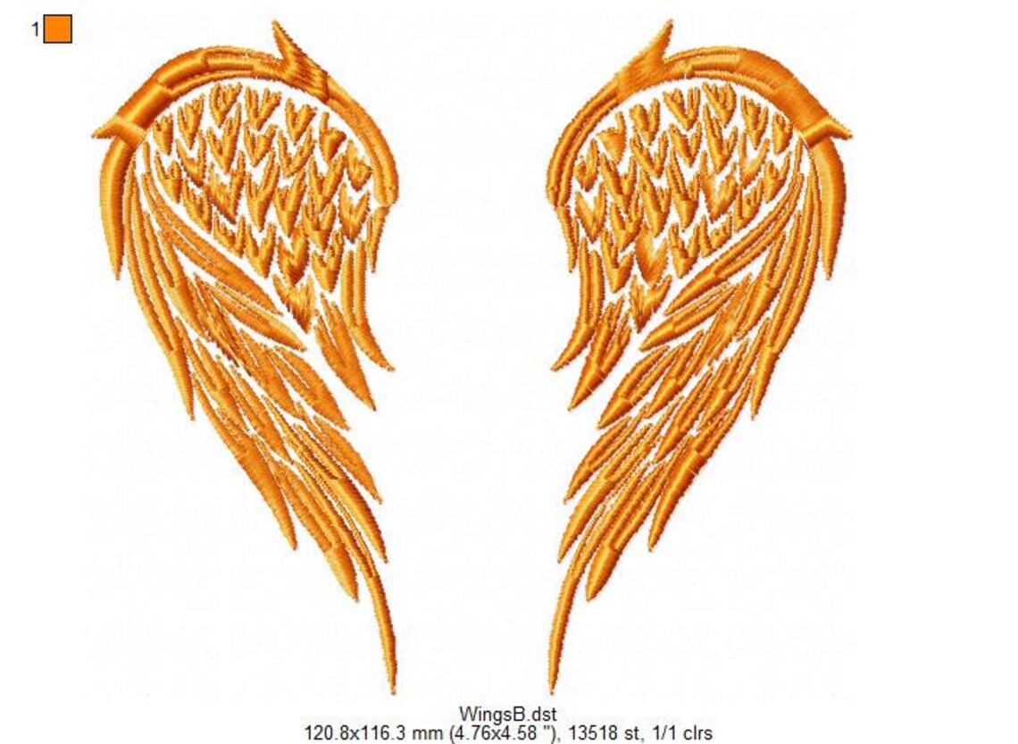 Angel Wings - Machine Embroidery Design, Embroidery Designs, Machine ...