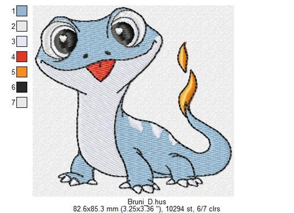 Bruni Fire Spirit Machine Embroidery Design Frozen2 | Etsy