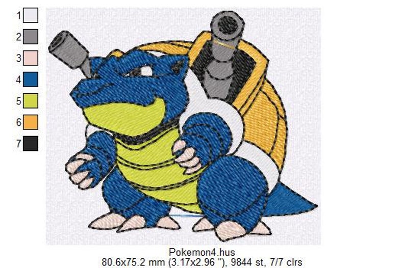 Pokemons- Machine Embroidery Design- 25 Designs Bundle- 4x4" Hoop Size ...