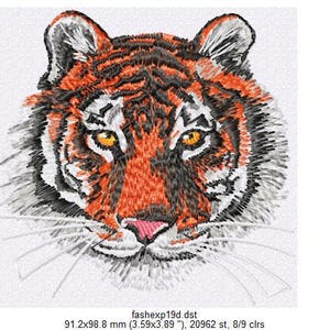Tiger Head- Machine Embroidery Design, Embroidery Designs, Machine ...