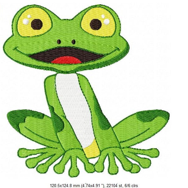 Frog Embroidery - Etsy