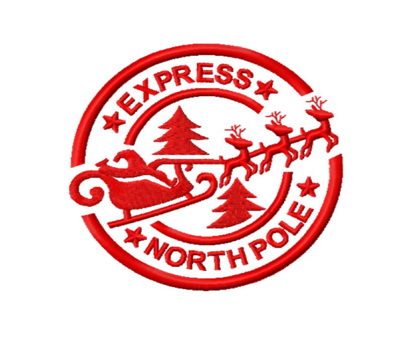 Santa Post Stamp Machine Embroidery Design Christmas Santa - Etsy