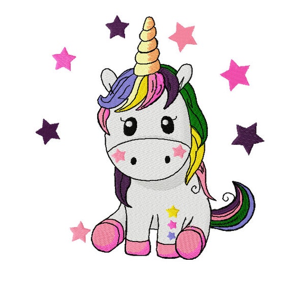 Unicorn Machine Embroidery Design - Etsy