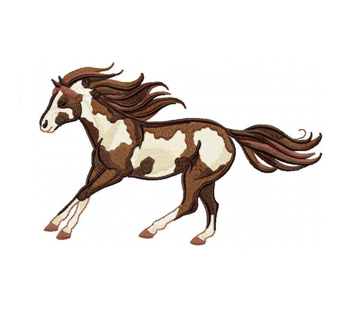 Running Horse- Machine Embroidery Design - 4 Sizes - Instant Download ...