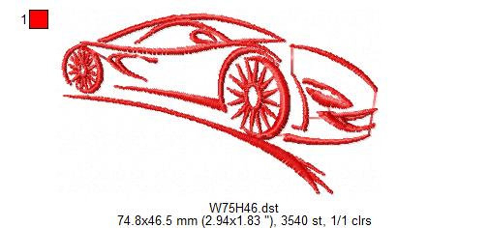Sport Car Machine Embroidery Design Embroidery Designs | Etsy