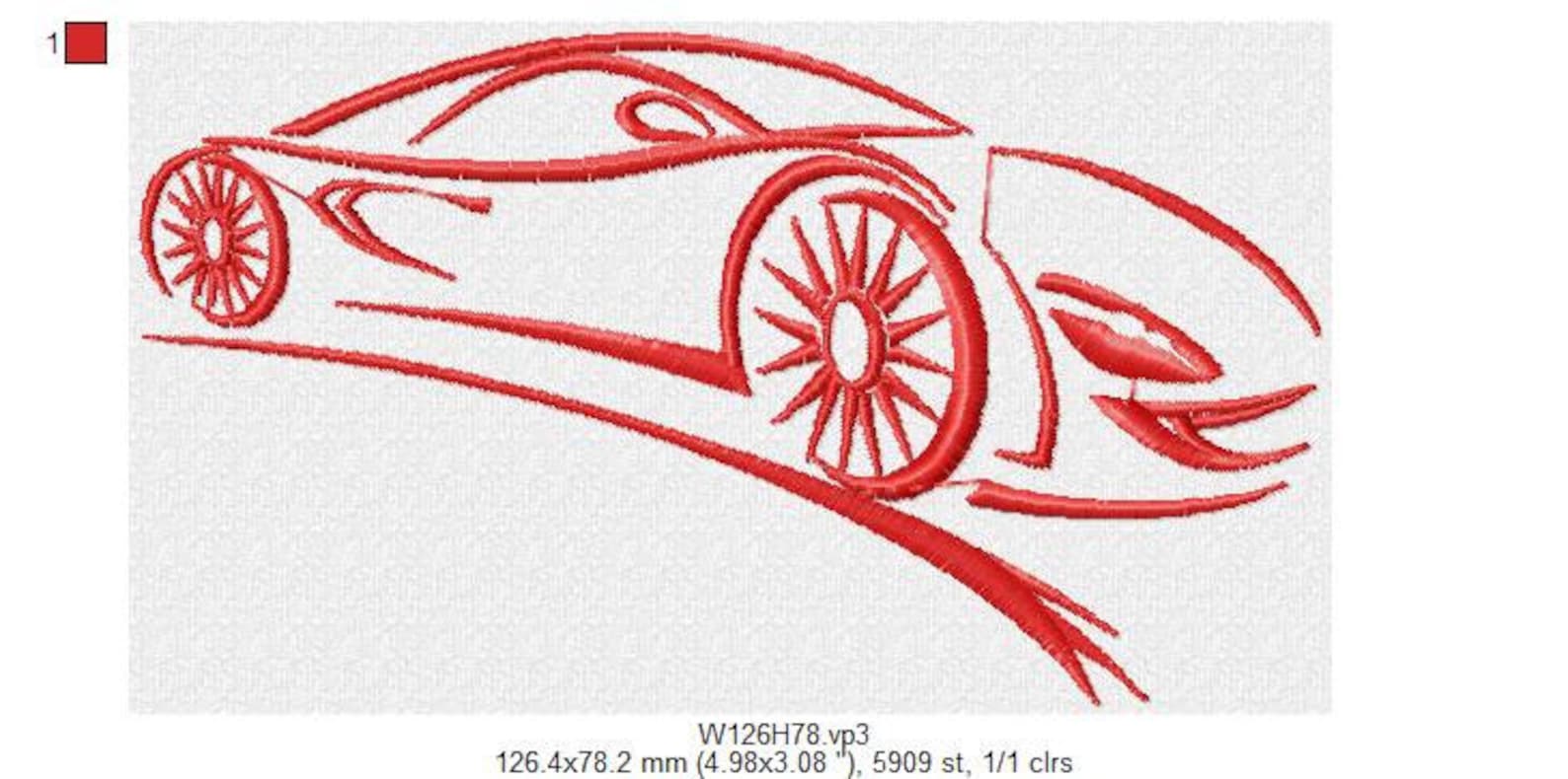 Sport Car Machine Embroidery Design Embroidery Designs | Etsy