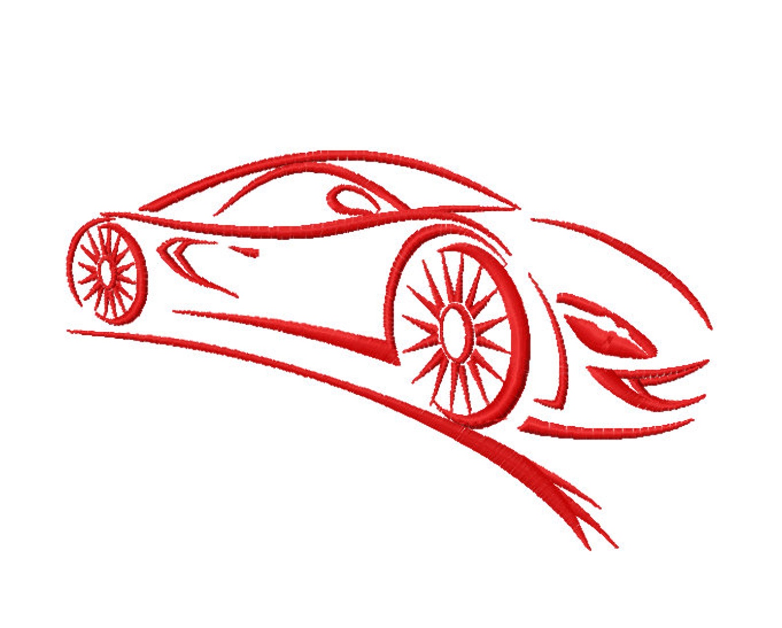 Sport Car Machine Embroidery Design Embroidery Designs - Etsy