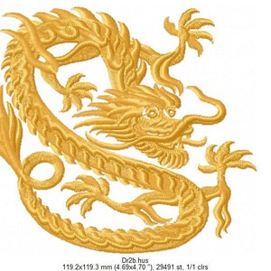 Dragon - Machine Embroidery Design- 3 Designs Pack - Chinese Dragon ...