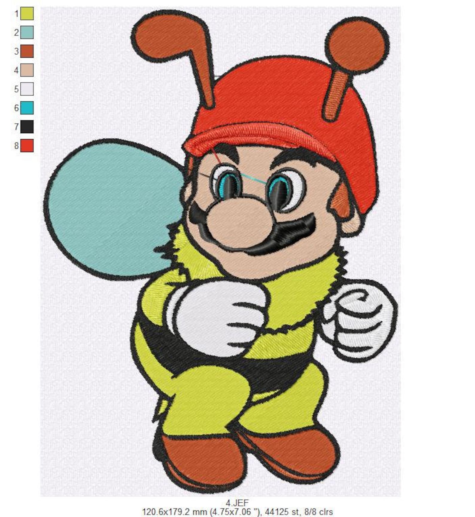 Super Mario- Machine Embroidery Design - 35 Designs Bundle - 5x7 Hoop ...