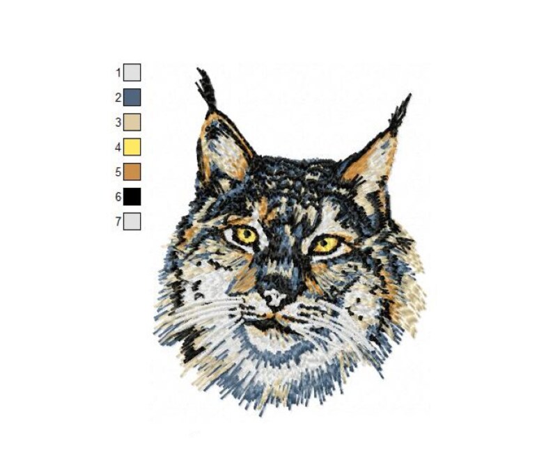 Lynx Machine Embroidery Design Embroidery Designs Machine - Etsy