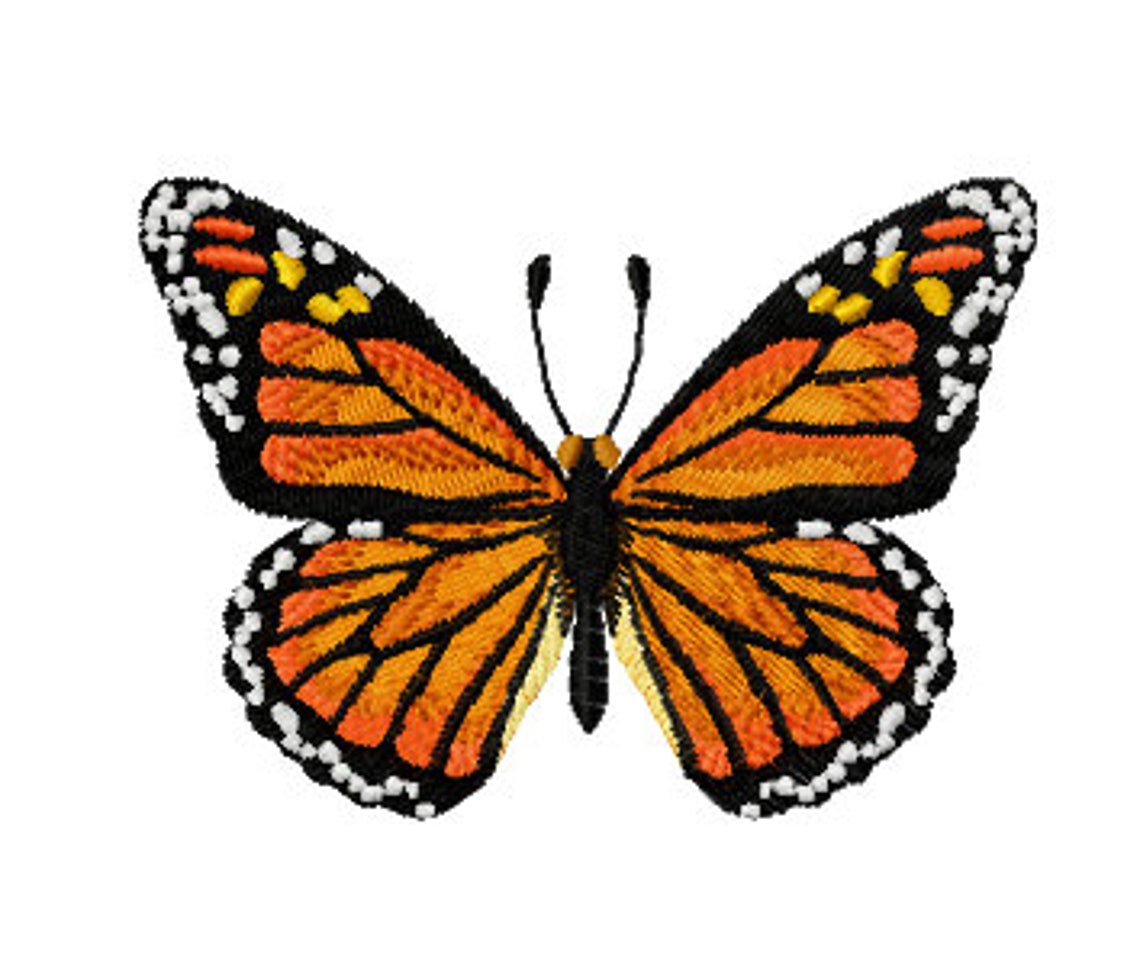 Monarch Butterfly - Machine Embroidery Design -4x4 Hoop- Instant ...