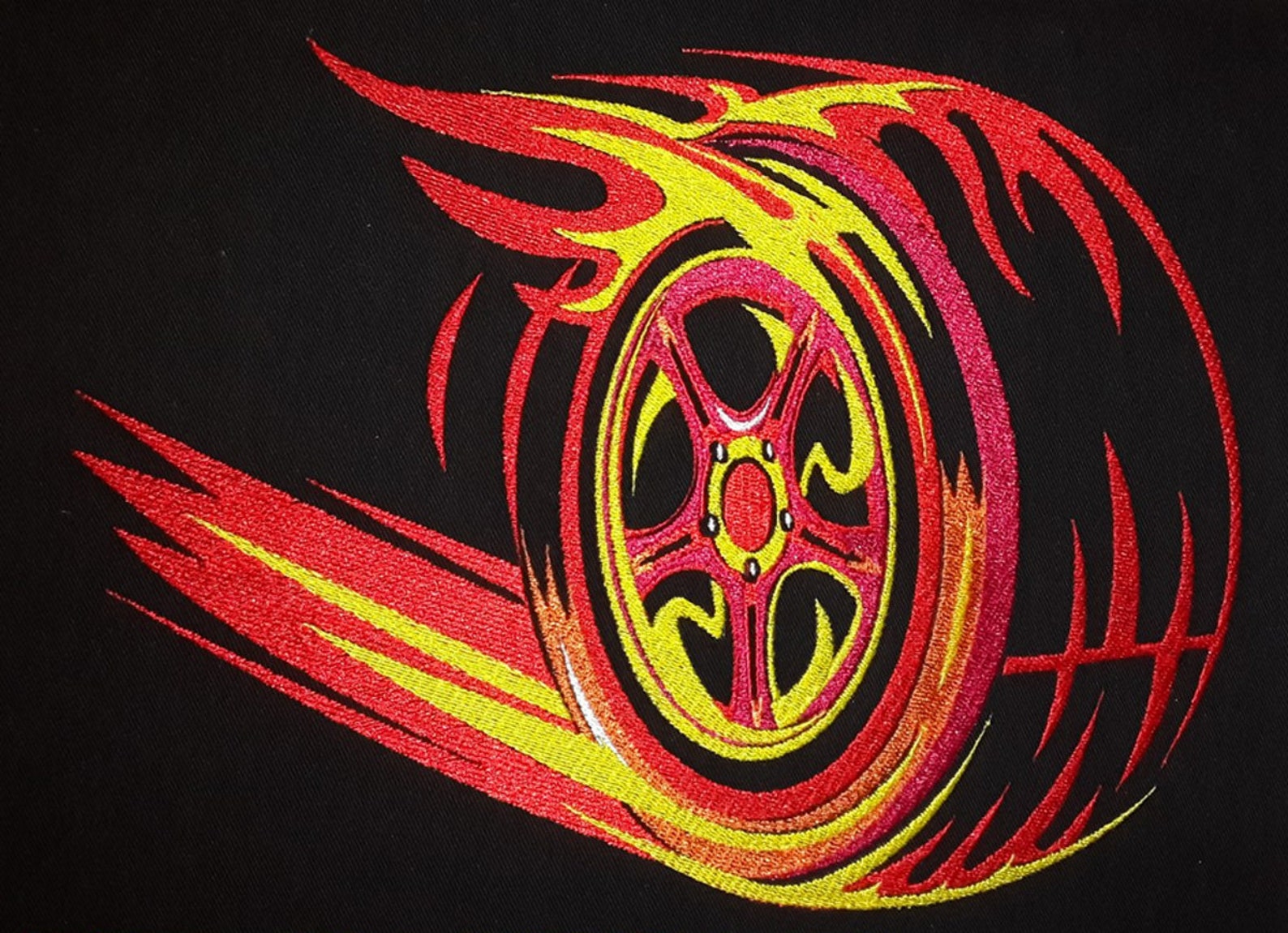 Flaming Wheel - Machine Embroidery Design, Embroidery Designs ...