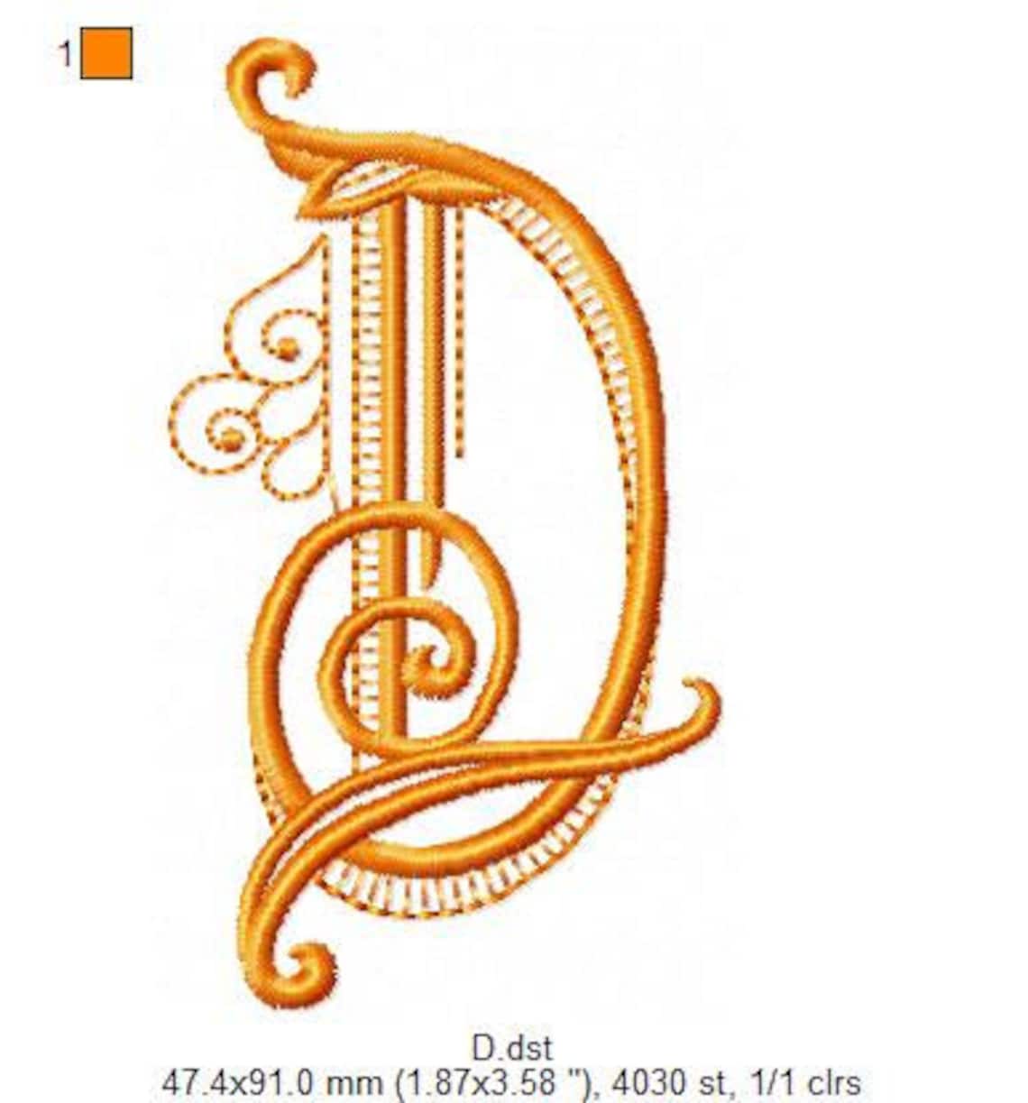 Victorian Alphabet Machine Embroidery Design- Antique Monogram Letter ...