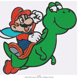 Super Mario- Machine Embroidery Design - 35 Designs Bundle - 5x7 Hoop ...