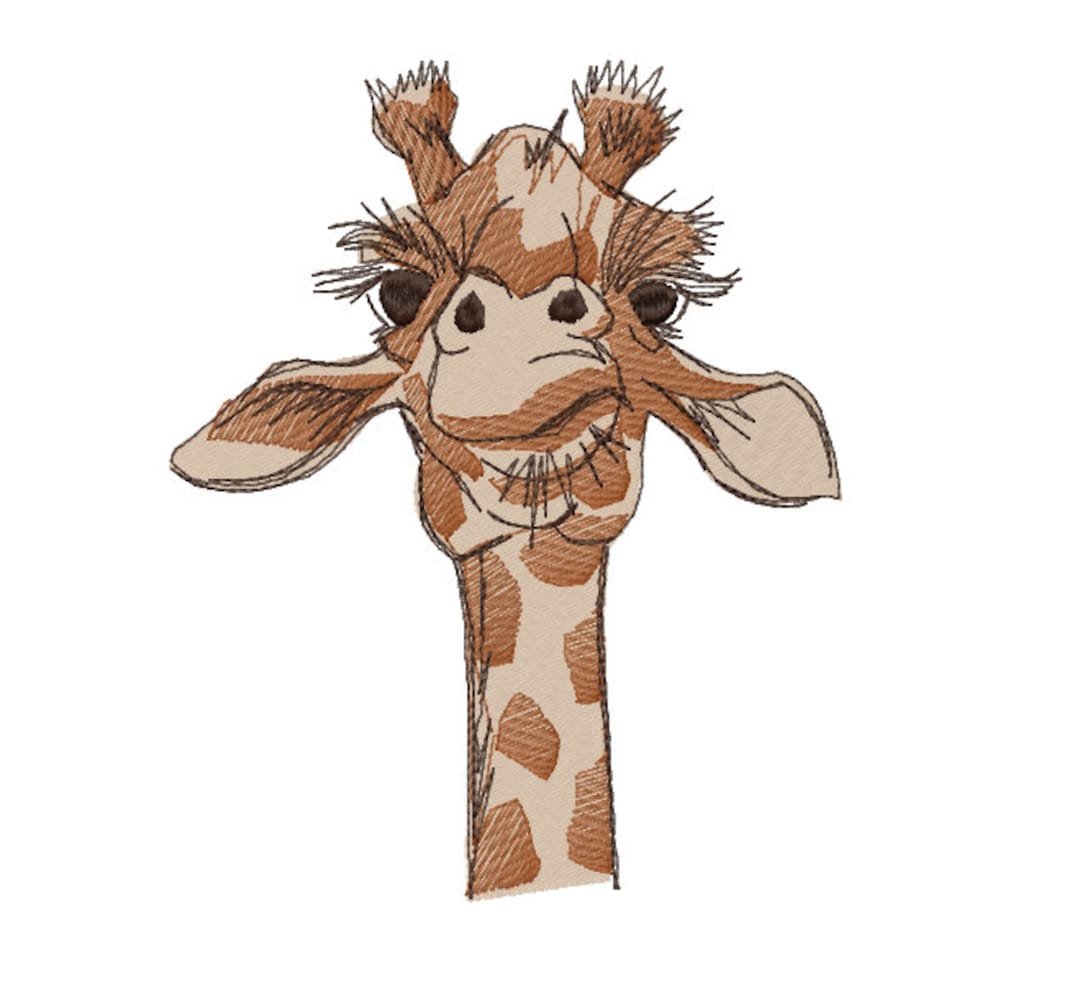 Giraffe- Machine Embroidery Design- 7 Sizes- Instant Download - Etsy