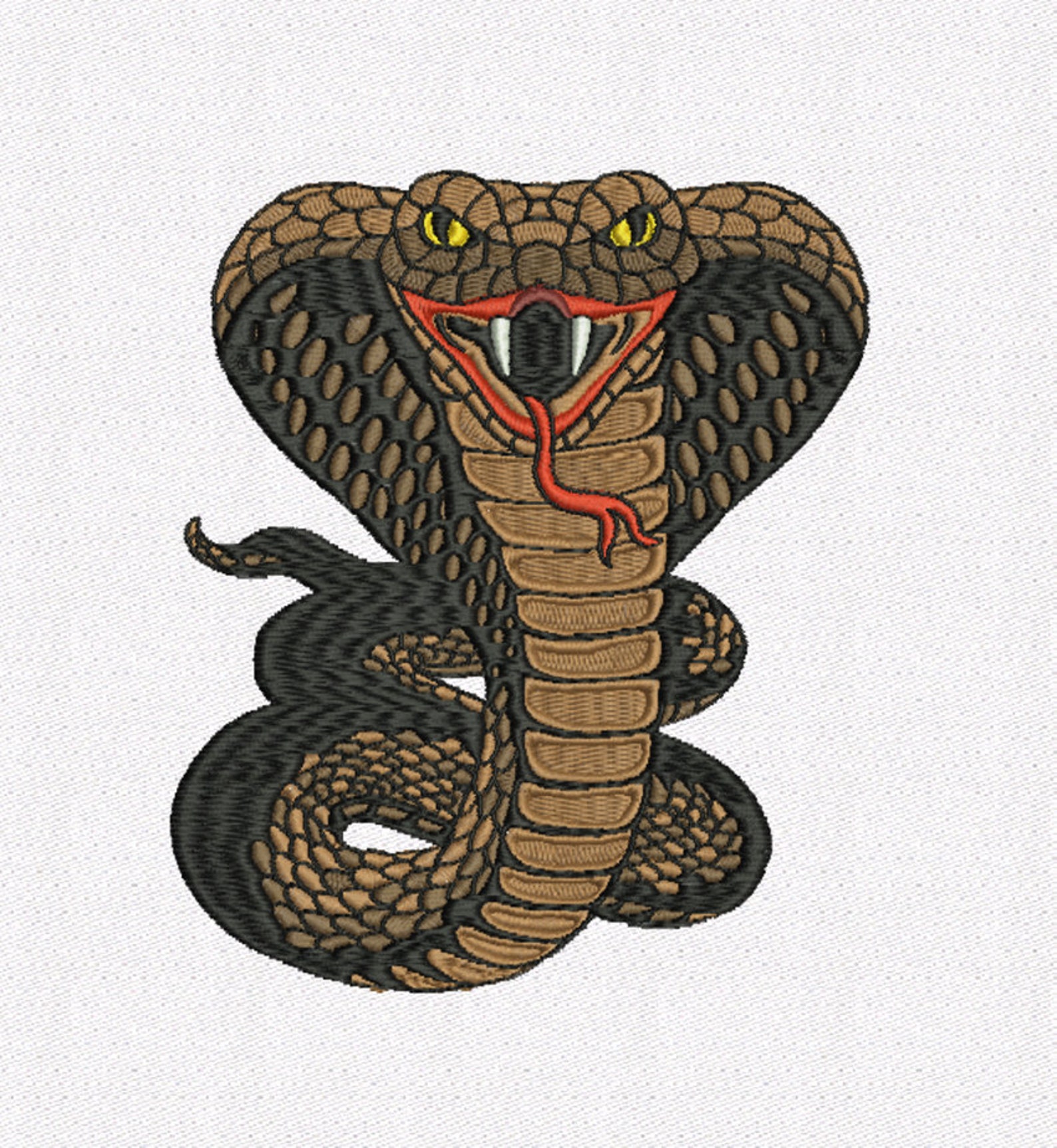 Cobra - Machine Embroidery Design- Cobra Fill Stitch Design- Snake ...