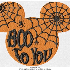 Mickey Boo to You- Machine Embroidery Design - Halloween Boo- 7 Sizes ...