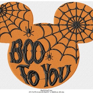 Mickey Boo to You- Machine Embroidery Design - Halloween Boo- 7 Sizes ...