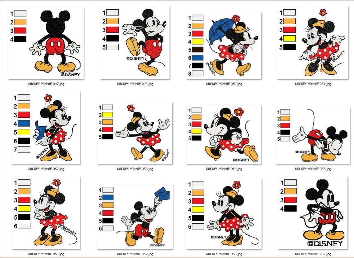 Mouses Machine Embroidery Design 60 Designs Bundle 4x4 - Etsy