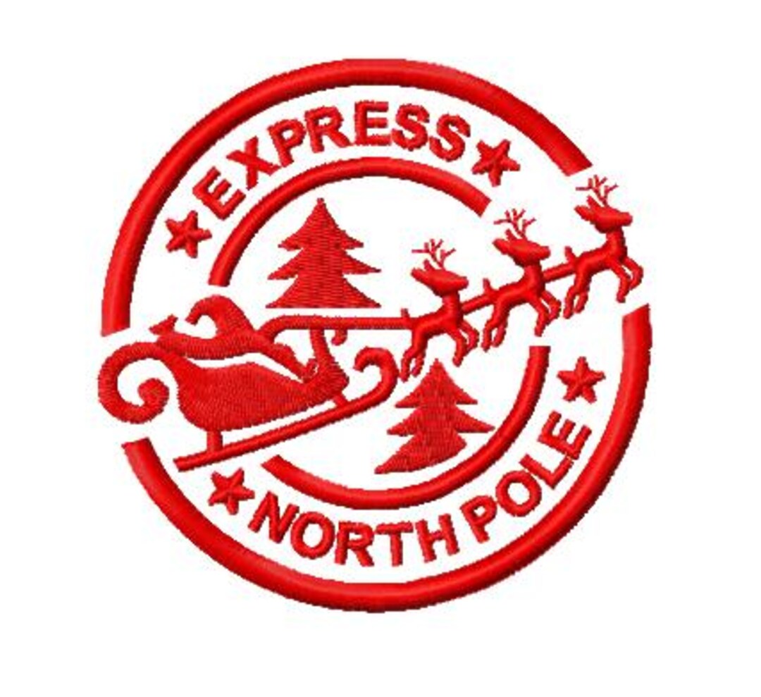 Santa Post Stamp - Machine Embroidery Design - Christmas Santa ...