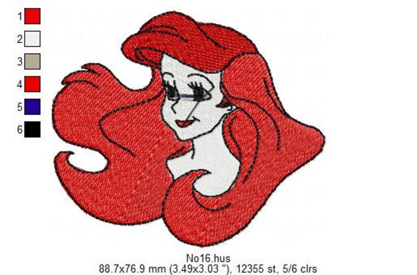 Little Mermaid Machine Embroidery Design ariel 35 Designs - Etsy
