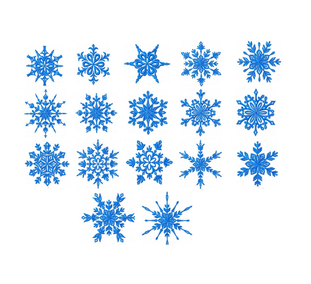 Snowflakes- Machine Embroidery Design - 4x4 Hoop Size - Instant ...
