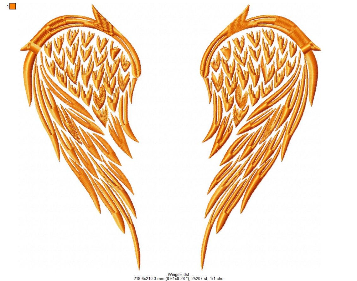 Angel Wings - Machine Embroidery Design, Embroidery Designs, Machine ...