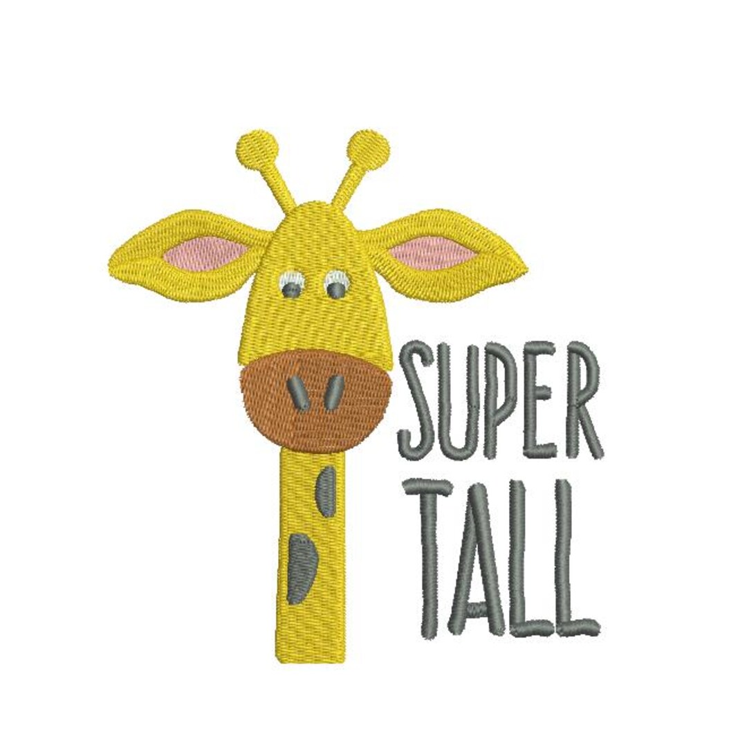 Giraffe Super Tall - Machine Embroidery Design- Safari Animals ...