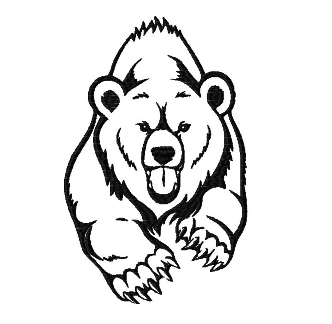 Bear- Machine Embroidery Design- Embroidery Designs, Embroidery Files ...