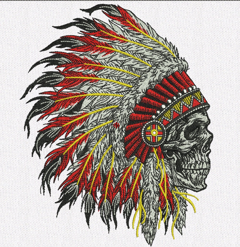 Indian Chief Tribal Mask Machine Embroidery Design Machine - Etsy